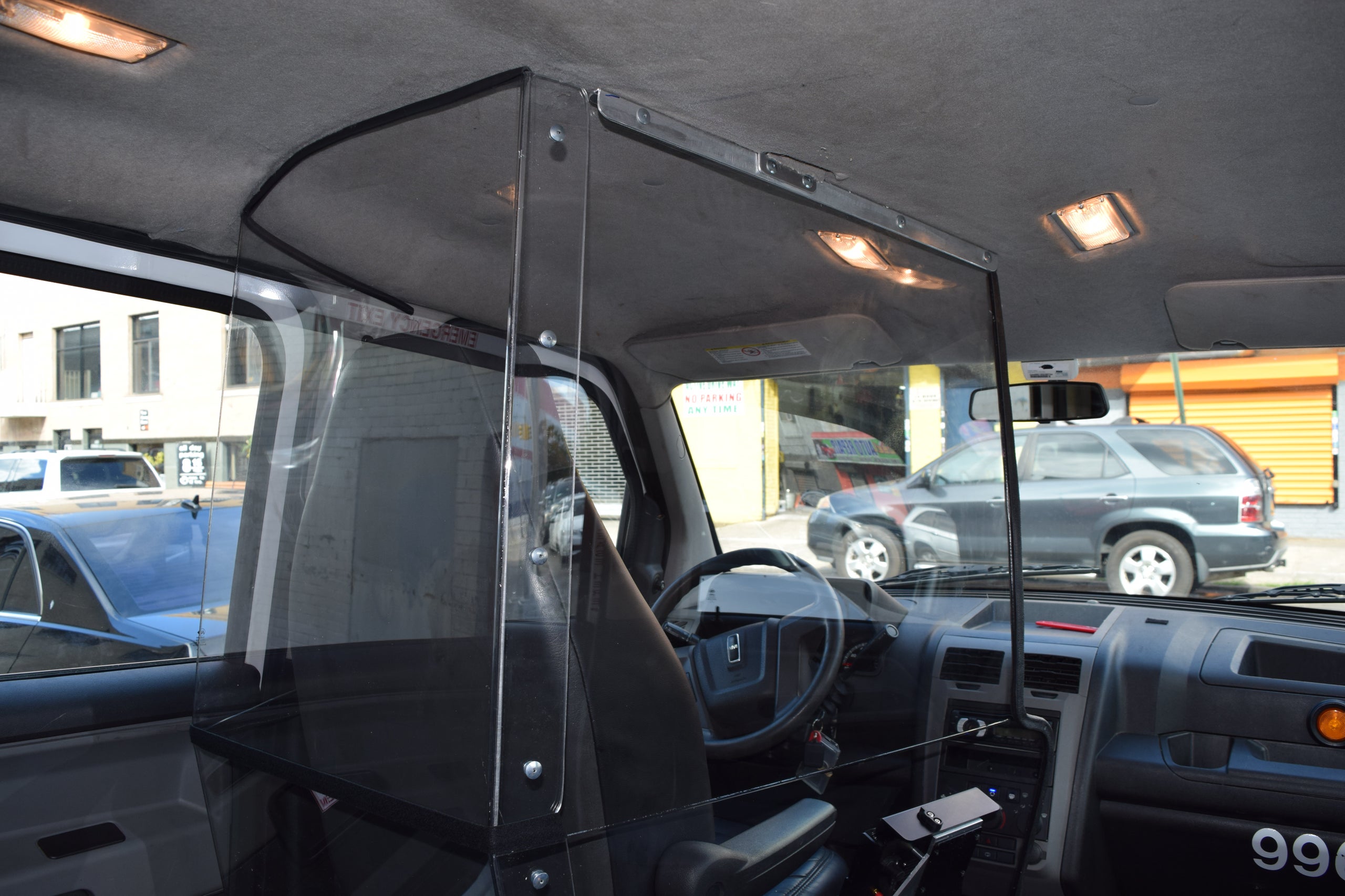 L Shaped Driver Only Coronavirus Partition | Taxicab Partitions